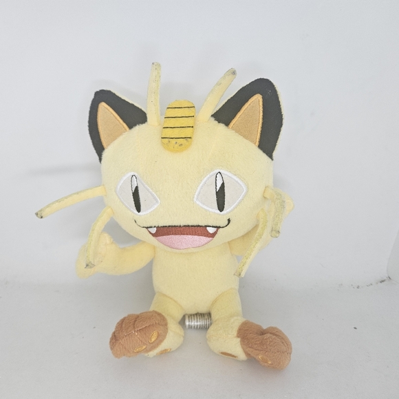 Tomy | Toys | Pokemon Plush Meowth Official Tomy 26 8 Open Mouth Eyes ...